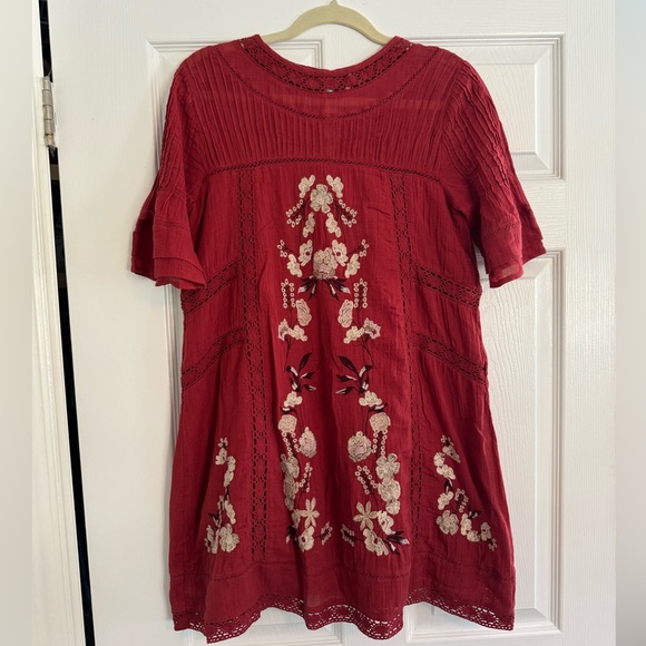 Free People | Dresses | Free People Pablo Babydoll Embroidered Dress ...